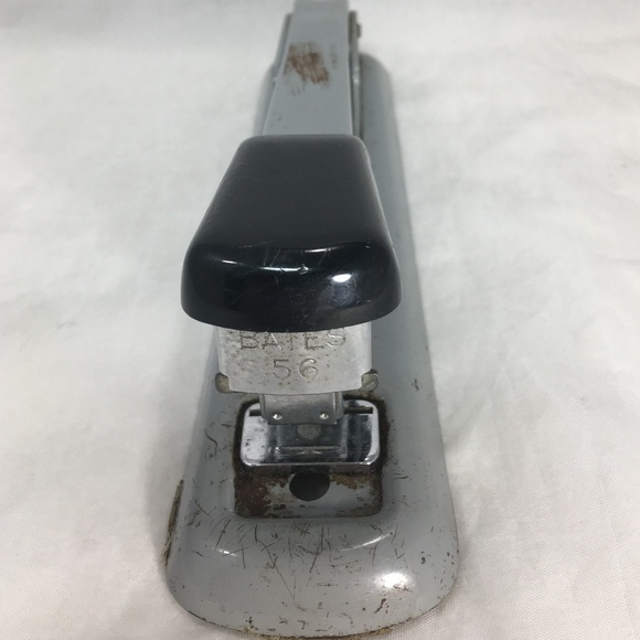 Bates | Office | Bates 56 Stapler Vintage Metal Mid Century Gray | Poshmark